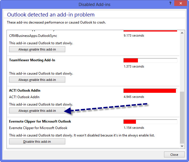 Enable Act! Address Book Plugin for Outlook | MondoCRM